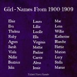 Vintage Girl Names from 1900 – 1909 | Melinda Marie Alexander