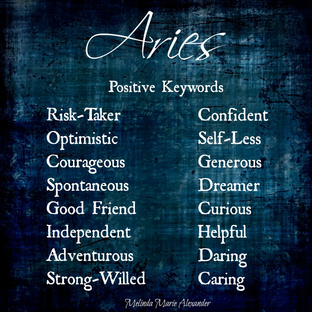 Zodiac Trait: Keywords | Melinda Marie Alexander